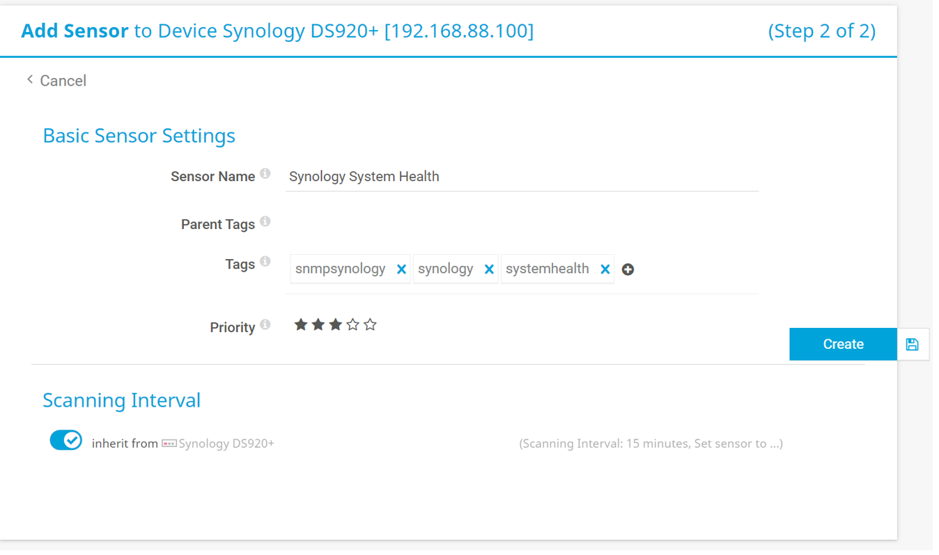 Key metrics to monitor a Synology NAS using Paessler PRTG